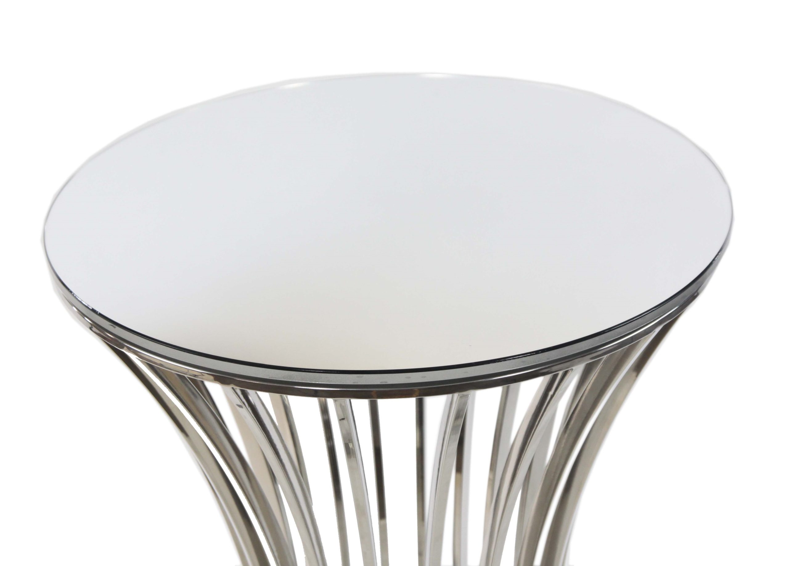 Silver Dorsia Cocktail Table | Vision Furniture Event Rentals