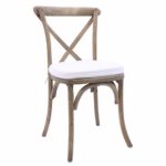 Natural Cross Back Chair | Vision Furniture Event Rentals
