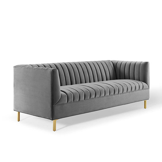 Delano Sofa - Gray | Vision Furniture Event Rentals
