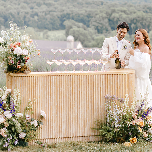 Estelle Bar - Natural | Vision Furniture Event Rentals